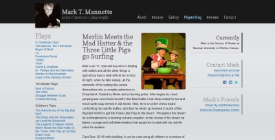 Portfolio @ Dramatis Design / Website Design for Artists